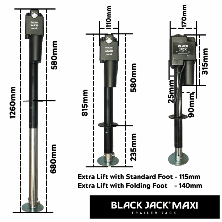 All New Black Jack Trailer Jack Maxi- Black Jack Trailer Jacks