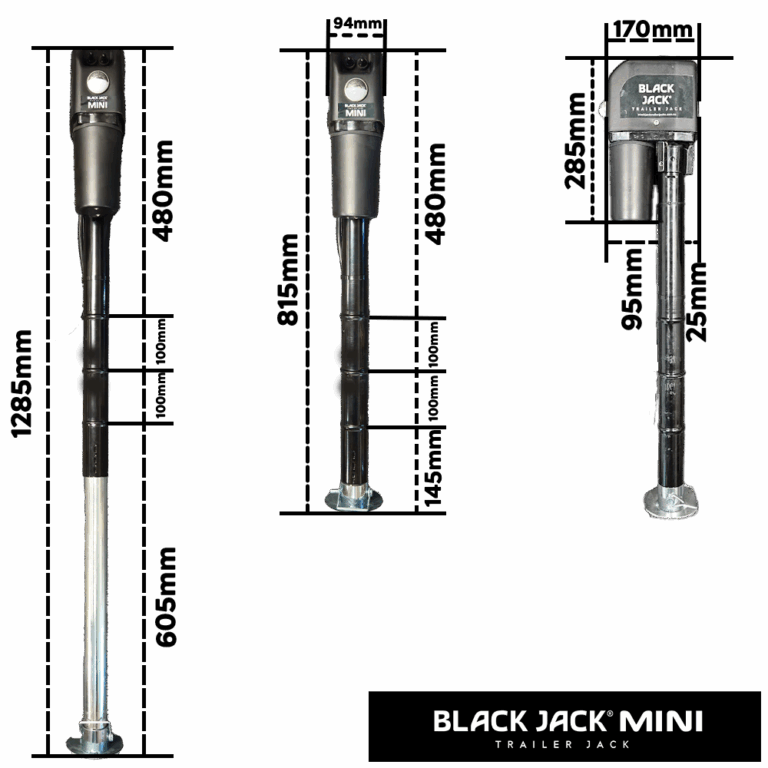 All New Black Jack Trailer Jack - Mini - Black Jack Trailer Jacks