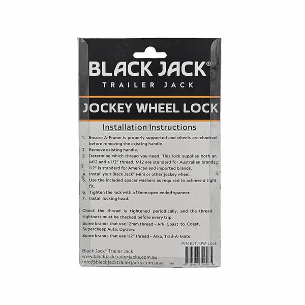 Jockey Wheel Lock - Black Jack Trailer Jacks
